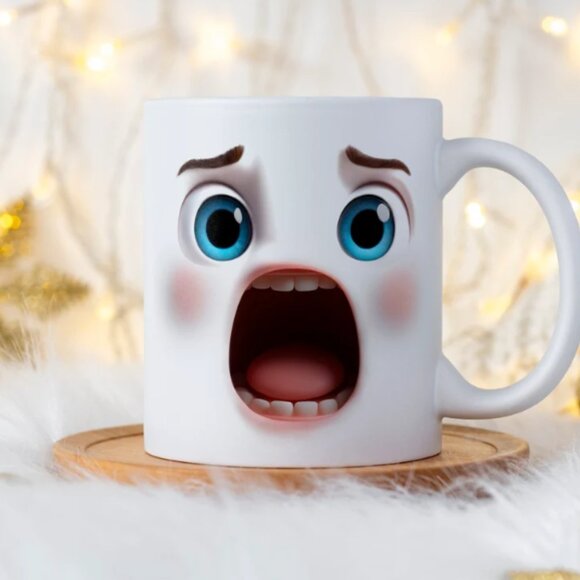 IL Customs LLC | Dining | Funny Adult 1 Oz Cartoon Screaming Mug Hot ...
